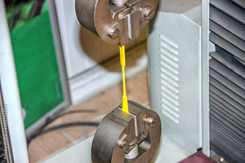 Tensile (tension) test of the polyethylene. The most common type of ...