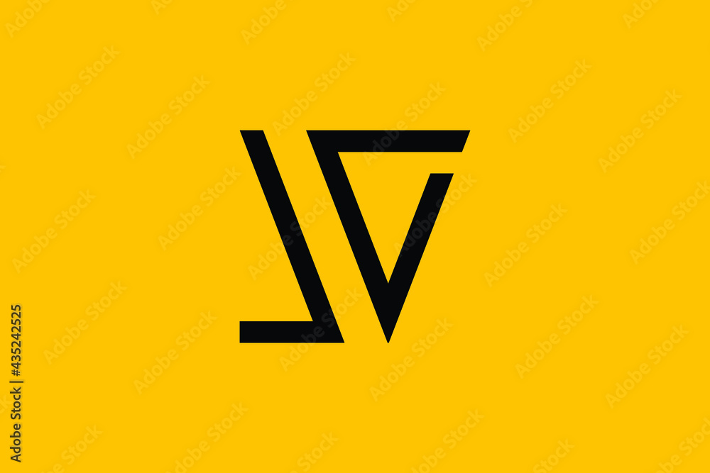 SV logo letter design on luxury background. VS logo monogram initials ...