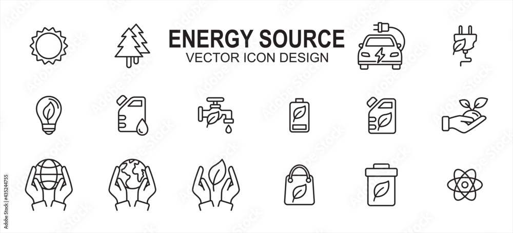 Energy miscellaneous source related vector icon user interface graphic ...