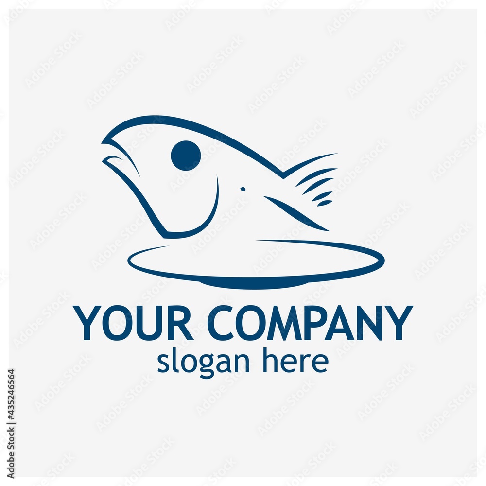 Fish logo icon. Milkfish icon. Vector Illustration on white background ...