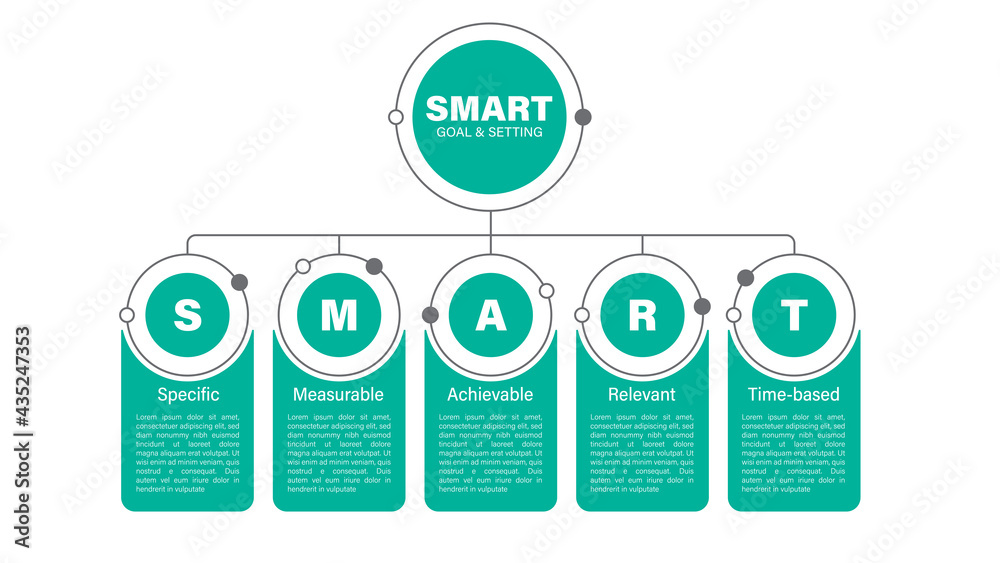 Infographic design template with SMART concept. can be used for ...