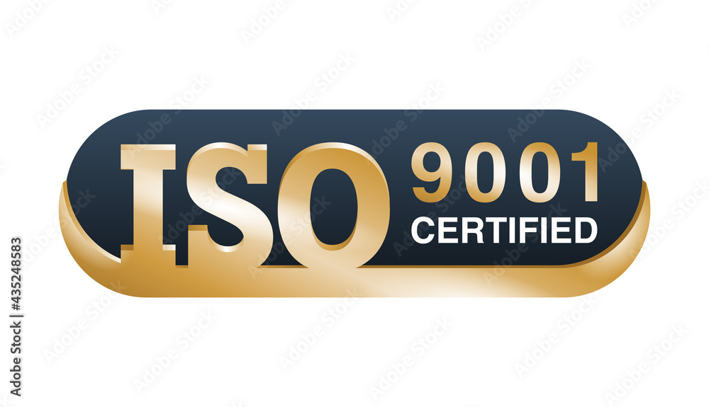 ISO 9001 golden medal emblem Stock Vector | Adobe Stock