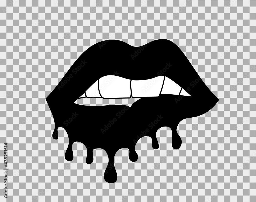 Black Lips Background