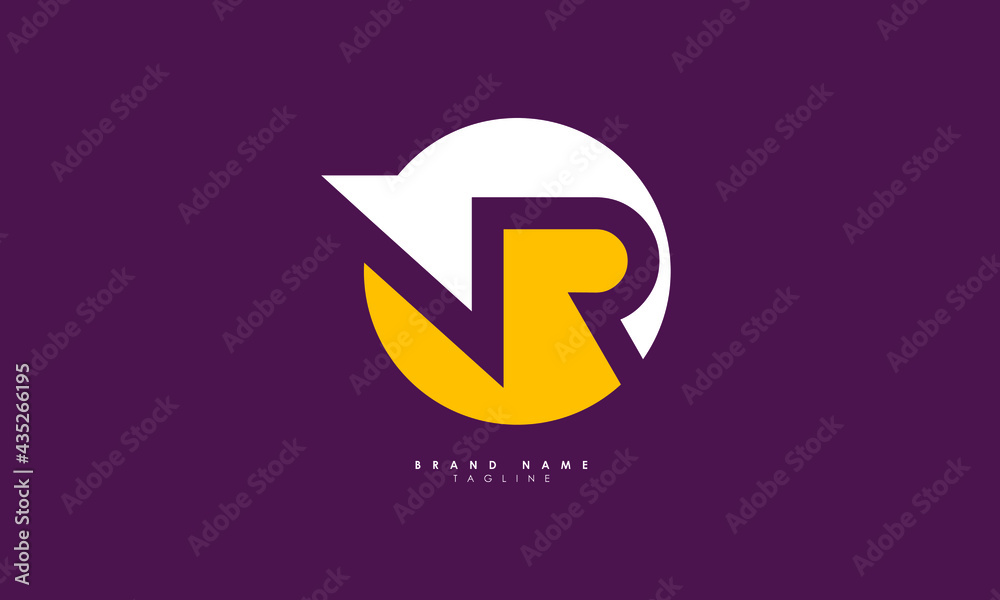 Alphabet letters Initials Monogram logo VR, RV, V and R Stock Vector ...