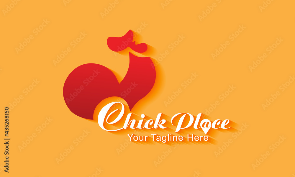 Stylish Bbq Chicken Logo Design Stock Vector Adobe Stock