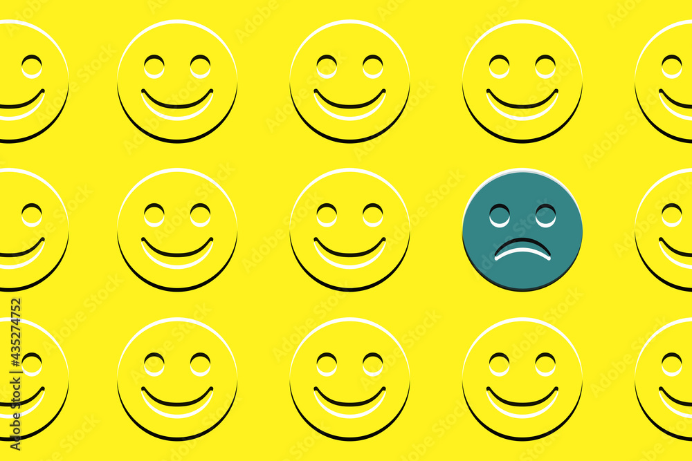 Vetor de emoji concept pattern engraving effect,with smiling faces and ...