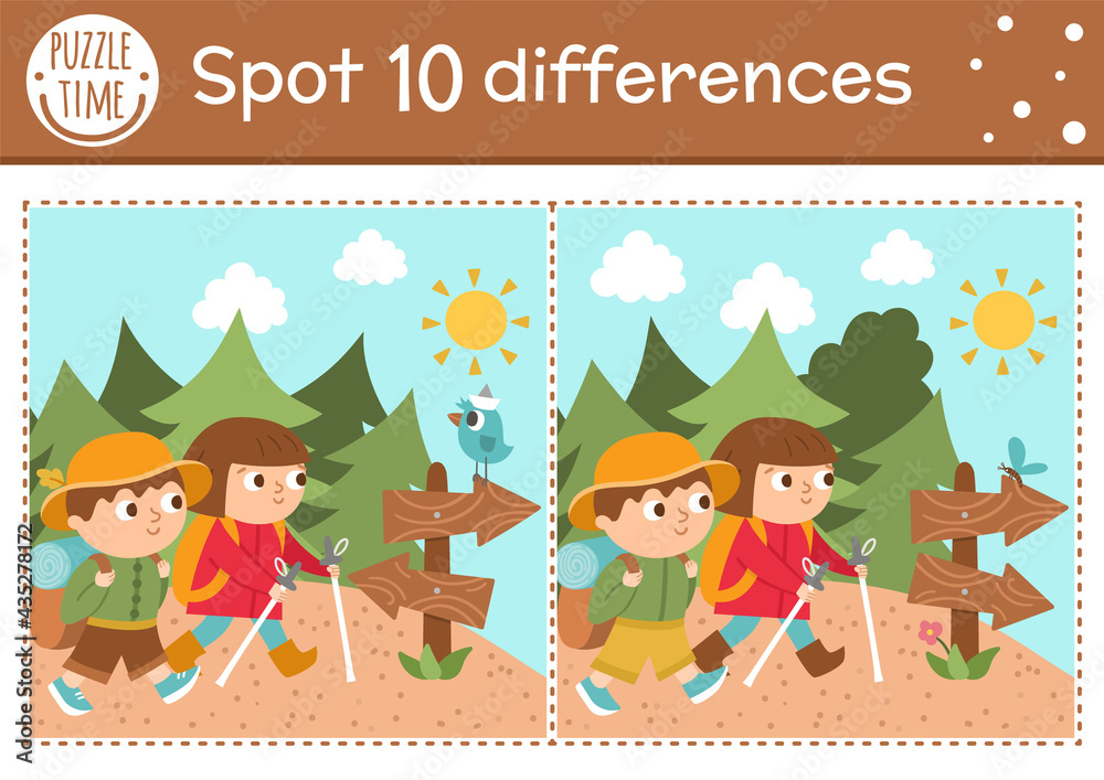Find Differences Game For Children Summer Camp Educational Activity find-differences-game-for-children-summer-camp-educational-activity