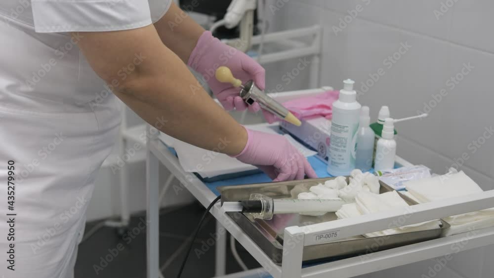 Coloproctologist. Medical instruments of the proctologist s office ...