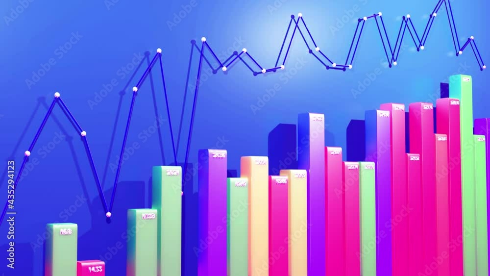 Video „beautiful background with abstract infographics in loop. Bars ...
