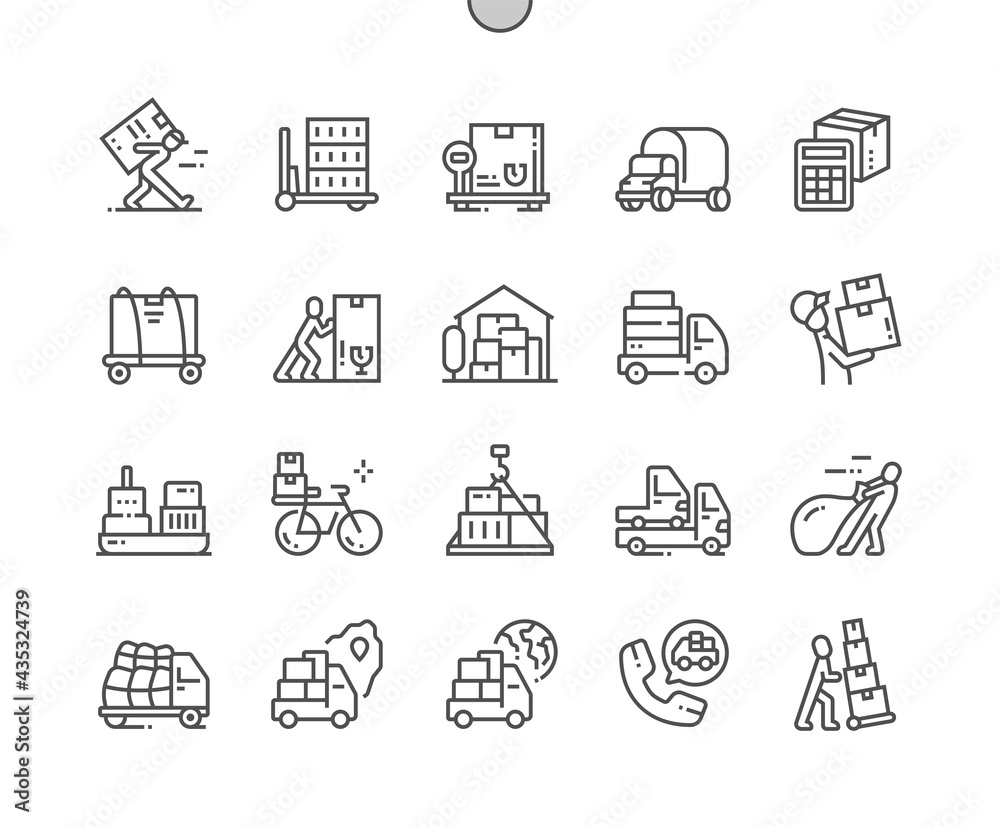 Overweight delivery. Warehouse. Freight car. Courier with box. Big ...