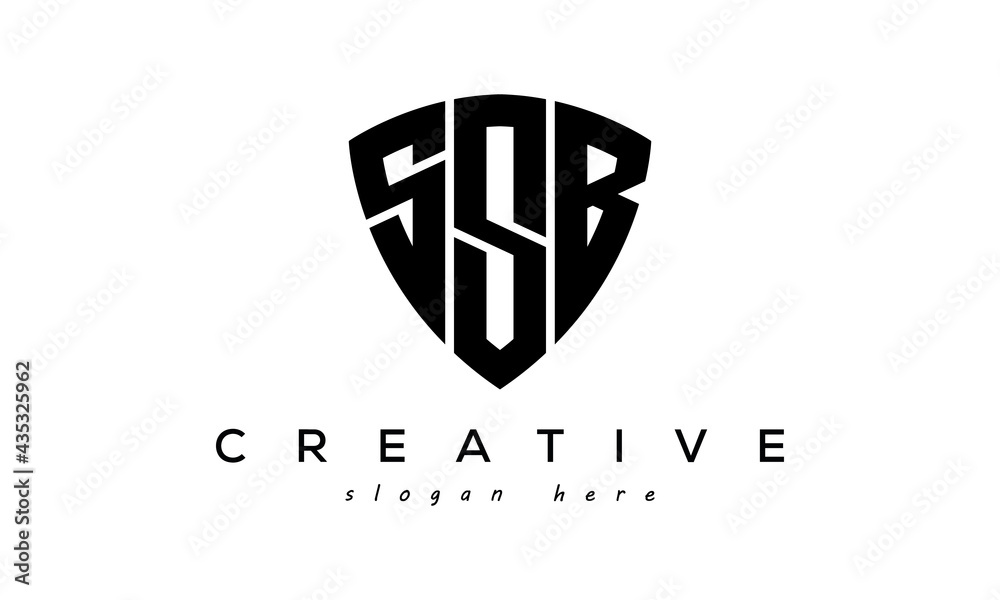 SSB letters creative logo with shield Stock Vector | Adobe Stock