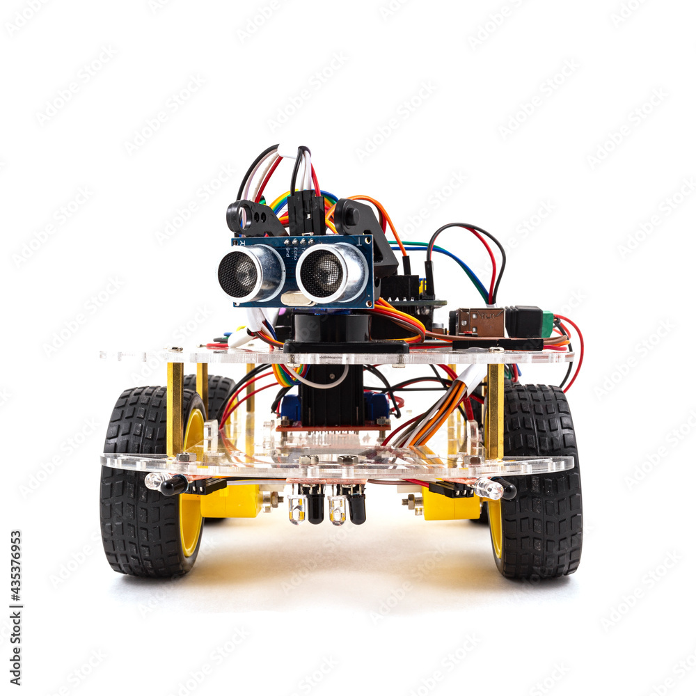 Programmable four wheels drive (4WD) robotic car with obstacle ...