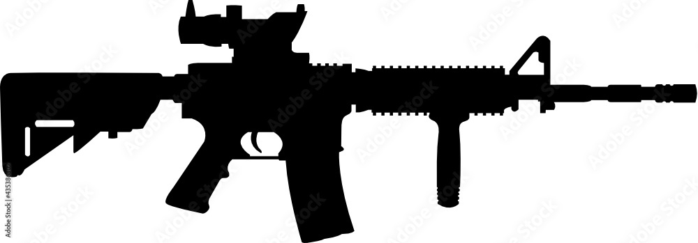 M16 Rifle Gun cut file, SVG , Cricut, Silhouette Stock Vector | Adobe Stock