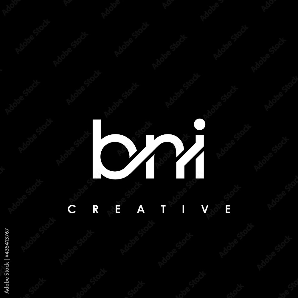 BNI Letter Initial Logo Design Template Vector Illustration Stock ...