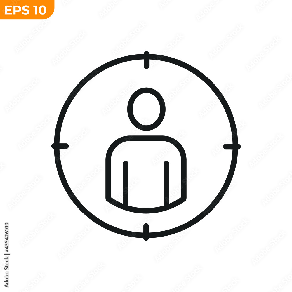 candidate icon. hiring symbol template for graphic and web design ...