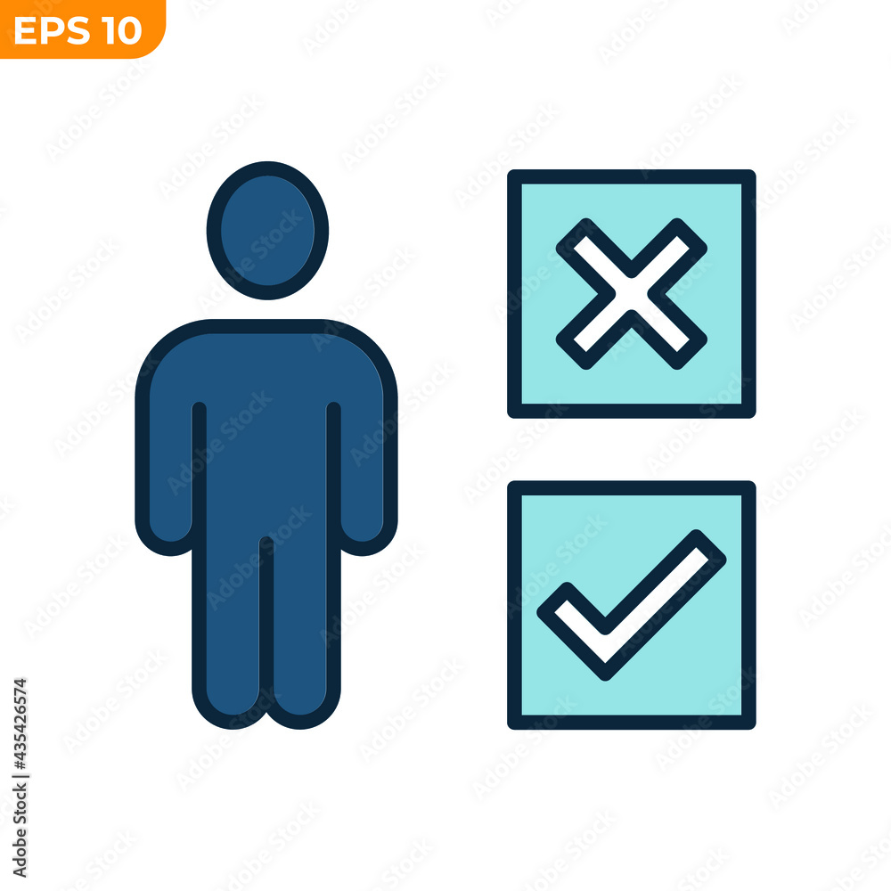 candidate icon. hiring symbol template for graphic and web design ...