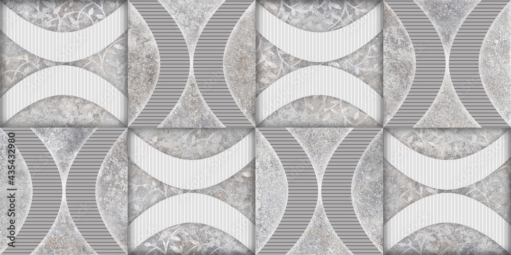 Geometric gray diamond pattern background, digital wall tile design ...