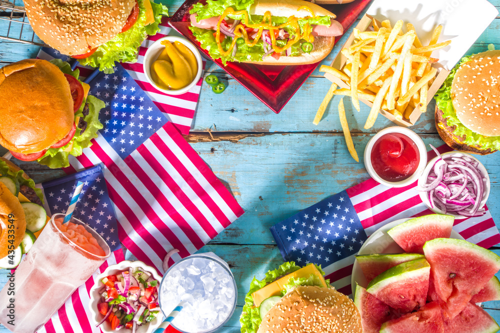 Fourth of July, Memorial Day, USA Independence Day concept. Patriotic ...