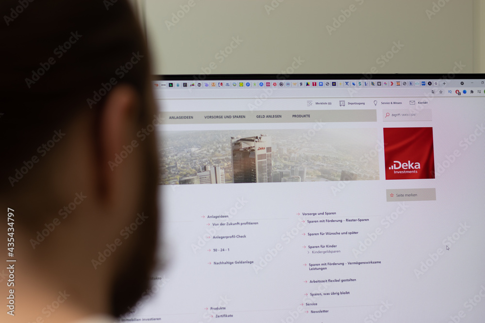 New York, USA - 1 May 2021: DekaBank Deka.de Deka Investments company ...