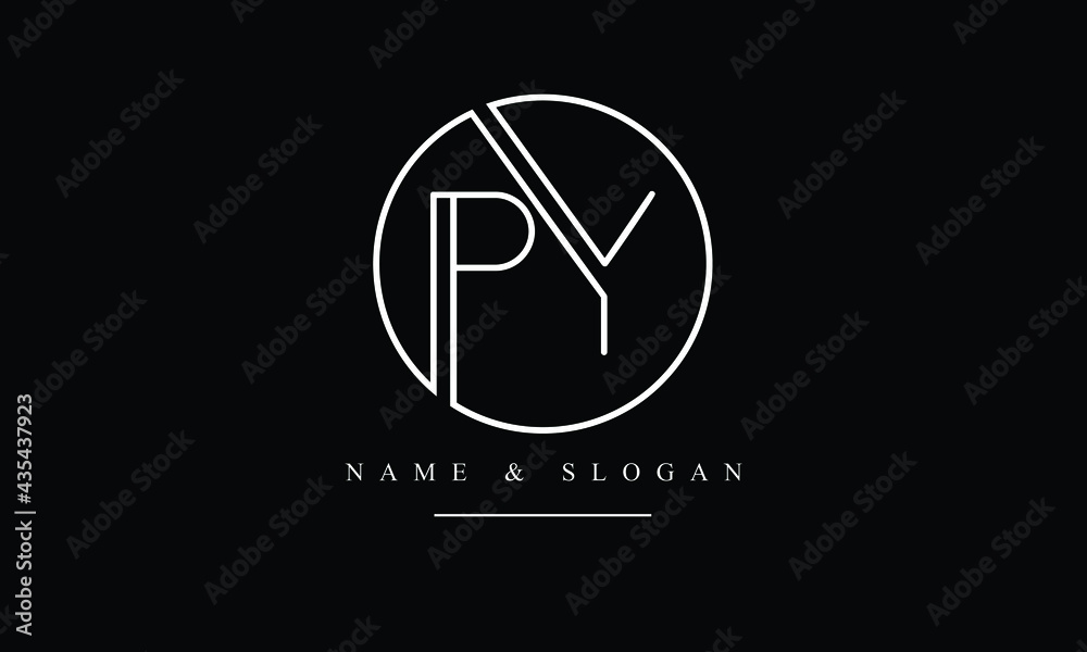 PY, YP, P, Y abstract letters logo monogram Stock Vector | Adobe Stock
