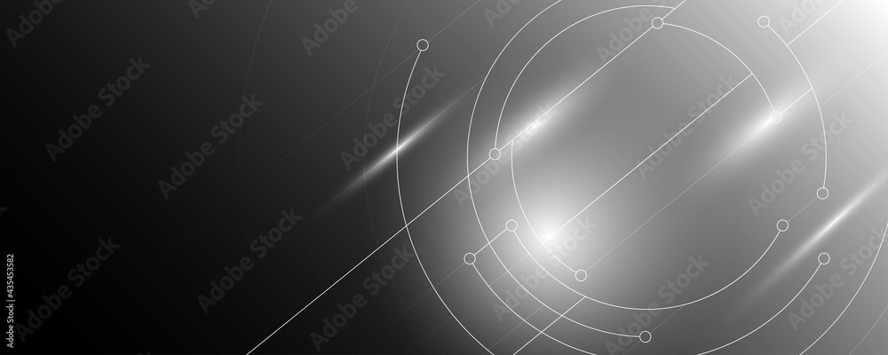 Grey white Abstract technology background,Hi tech digital connect ...