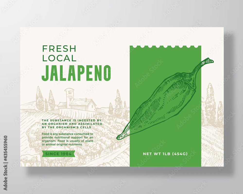 Vegetables Food Label Template. Abstract Vector Packaging Design Layout ...