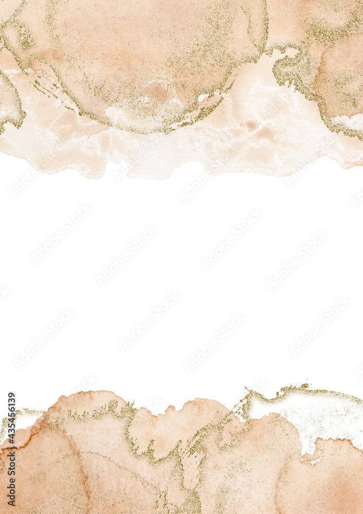 Watercolor blue gold background png clipart, Abstract pastel digital ...