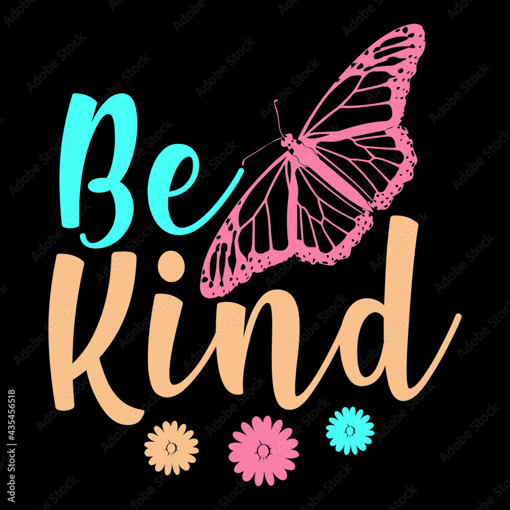 Be kind vector svg printable black and white background colorful ...