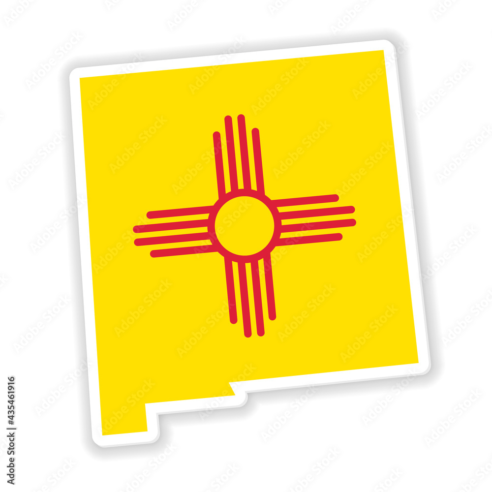 New mexico state sticker icon. Clipart image isolated on white ...