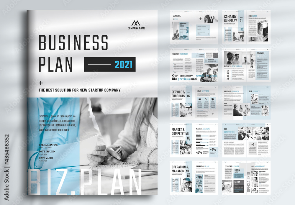 Business Plan Layout Stock Template | Adobe Stock