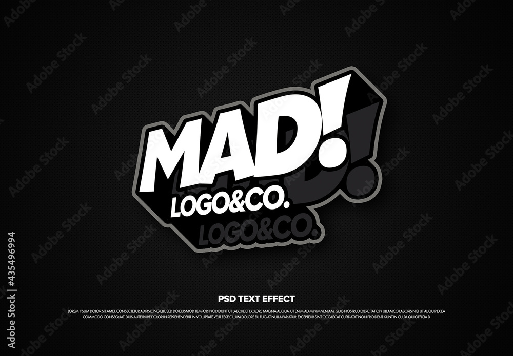 Black Logo Text Effect Stock Template | Adobe Stock