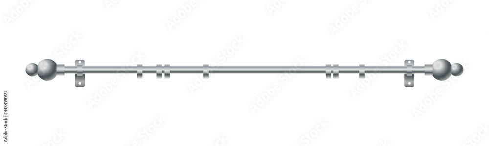 Vector illustration cornice for curtains isolated on white background ...