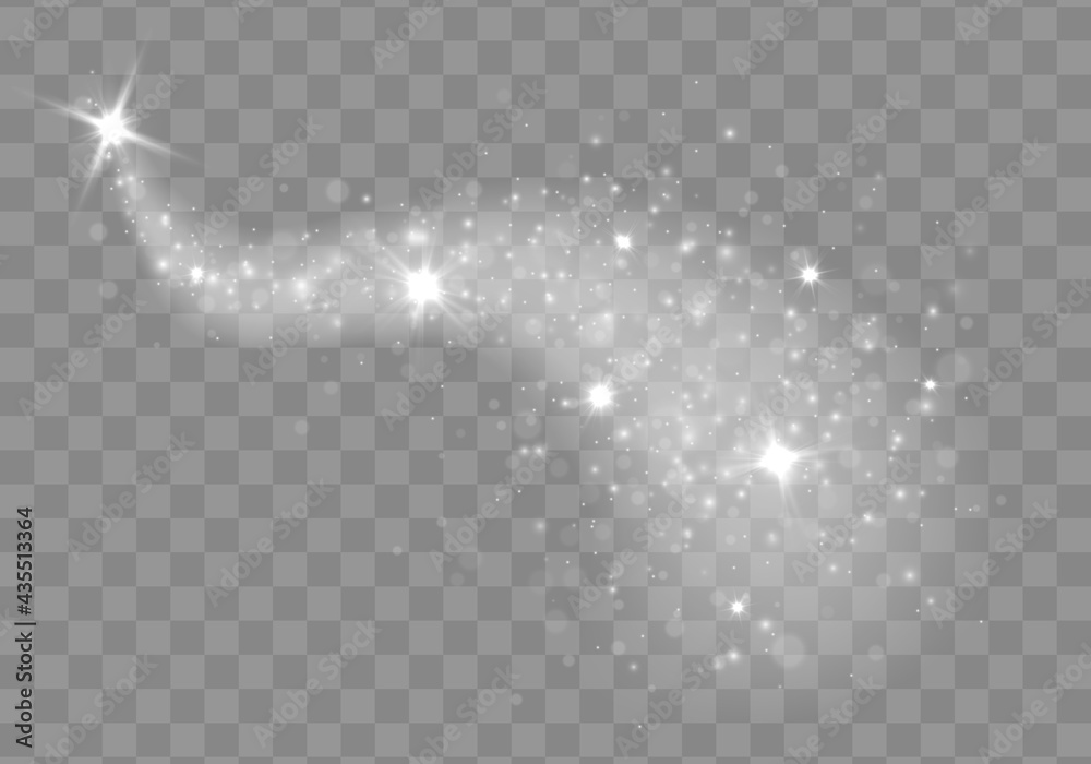 Stardust white sparks from an explosion on transparent background ...
