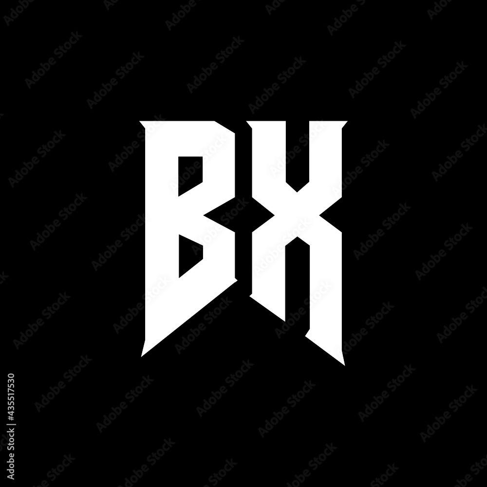 BX logo. BX Letter Logo Design. Initial letters BX gaming's logo icon ...