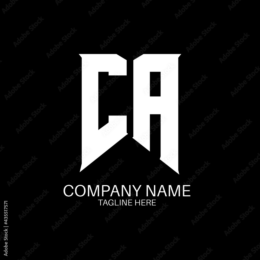 CA logo. CA Letter Logo Design. Initial letters CA gaming's logo icon ...