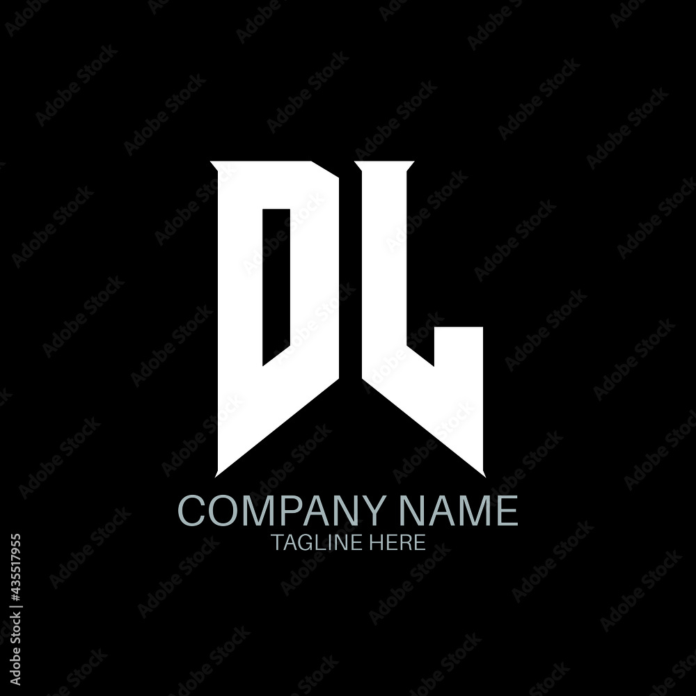 DL logo. DL Letter Logo Design. Initial letters DL gaming's logo icon ...