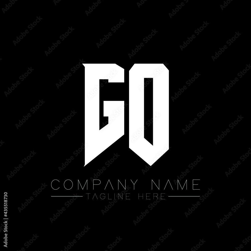 GO logo. GO Letter Logo Design. Initial letters GO gaming's logo icon ...