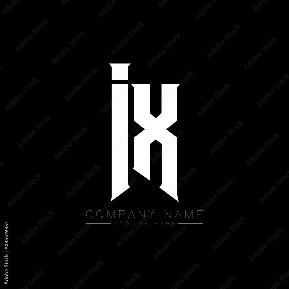 IX logo. IX Letter Logo Design. Initial letters IX gaming's logo icon ...