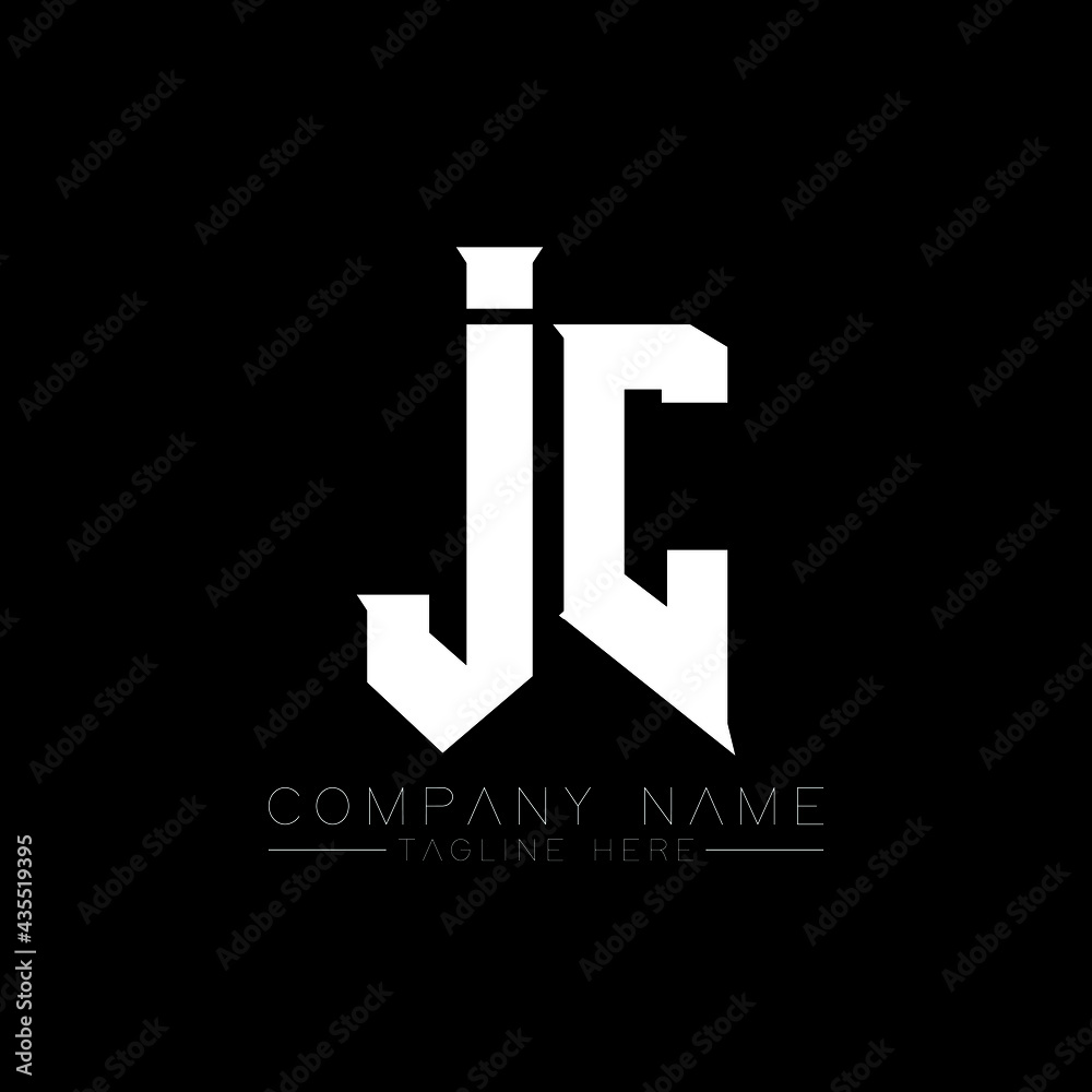 JC logo. JC Letter Logo Design. Initial letters JC gaming's logo icon ...