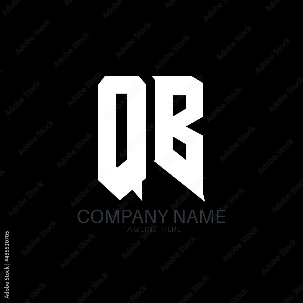 QB logo. QB Letter Logo Design. Initial letters QB gaming's logo icon ...