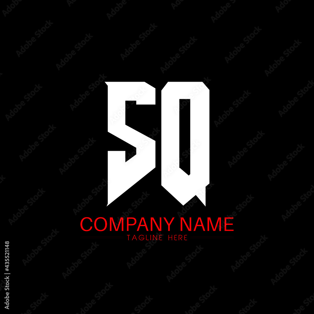 Vetor de SQ Letter Logo Design. Initial letters SQ gaming's logo icon ...