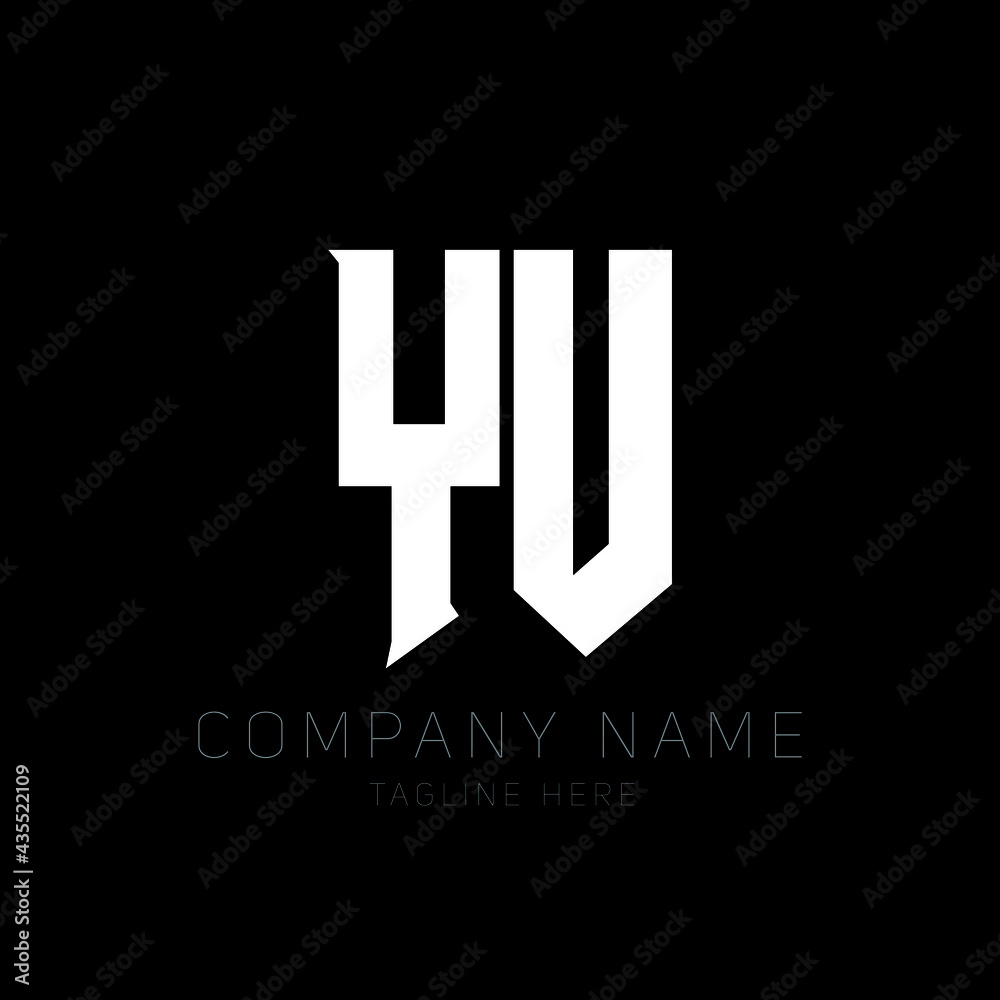 YU Letter Logo Design. Initial letters YU gaming's logo icon for ...