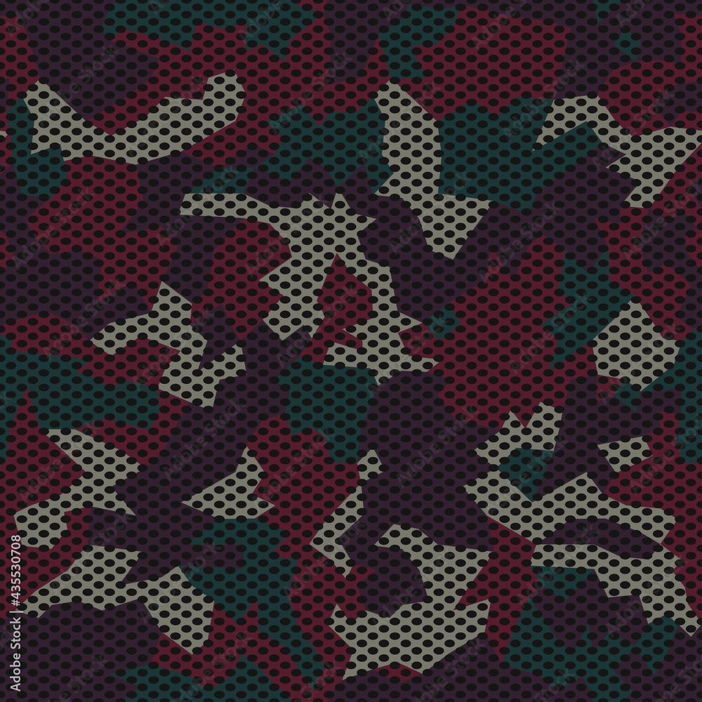 Camouflage seamless mesh pattern. Dark camo design for t-shirt ...