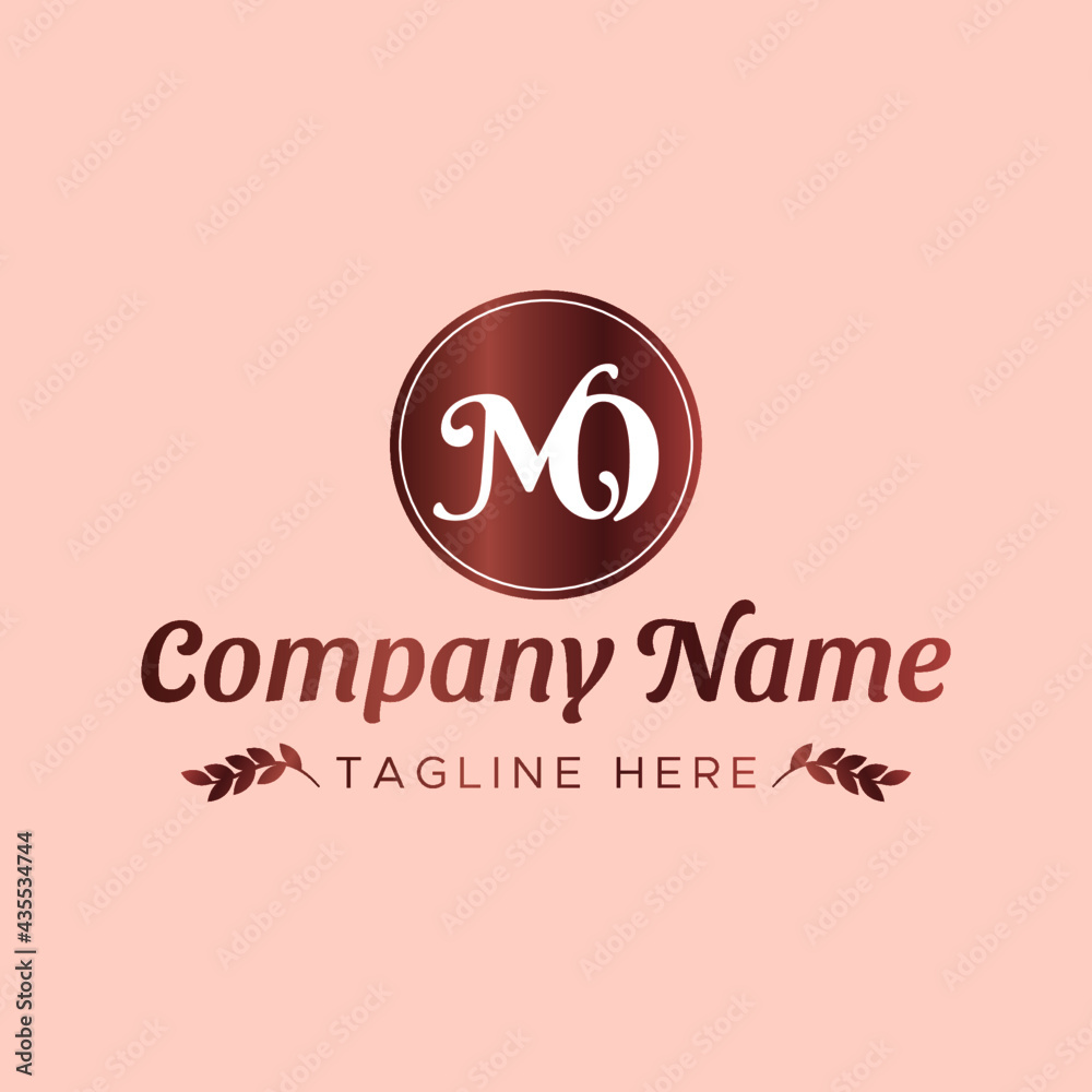 Letter M and O linked monogram typography logo Vector sign for luxury ...