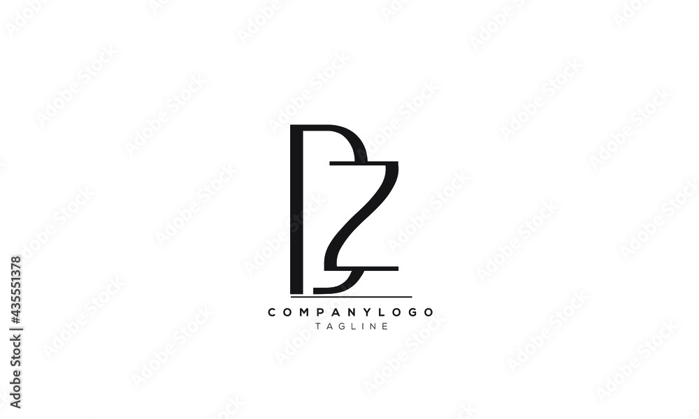 Alphabet letters Initials Monogram logo DZ, DZ INITIAL, DZ letter Stock ...
