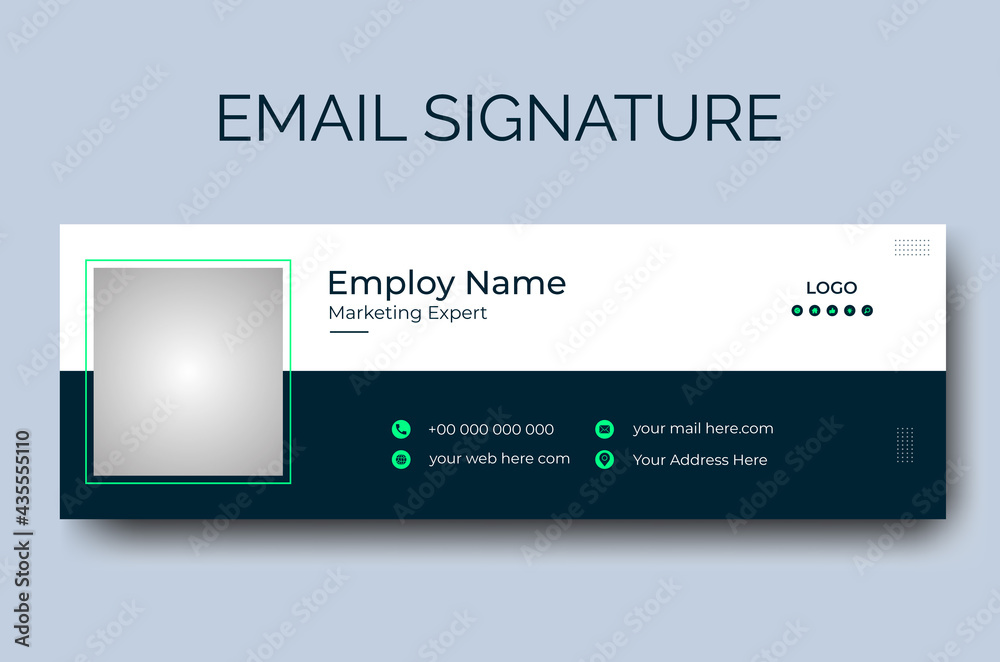 Professional Email Signature Template Design, Editable Email Template ...