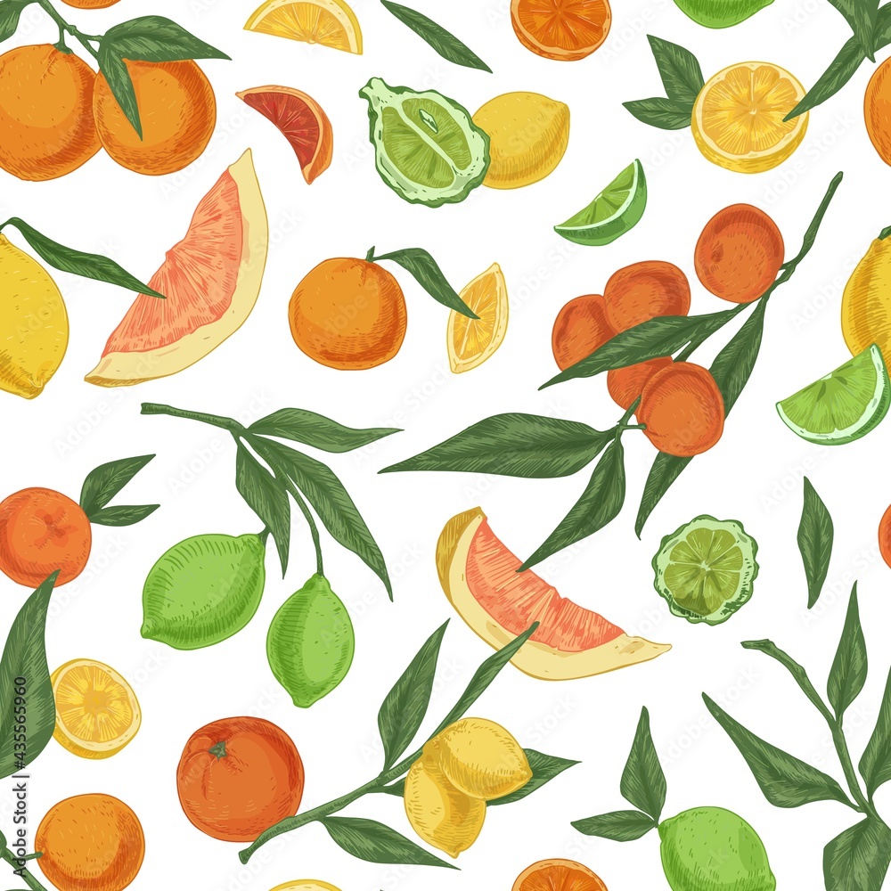 Seamless Orange Fruit Texture