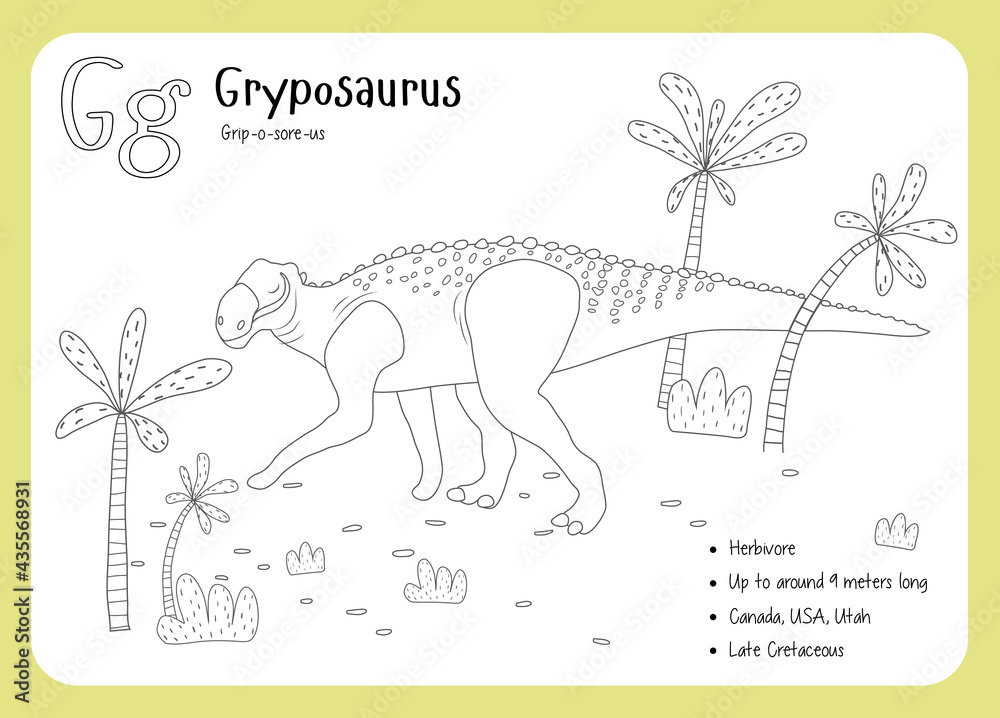 Coloring cards with dinosaurs and alphabet. Dinosaur Fact Cards ...