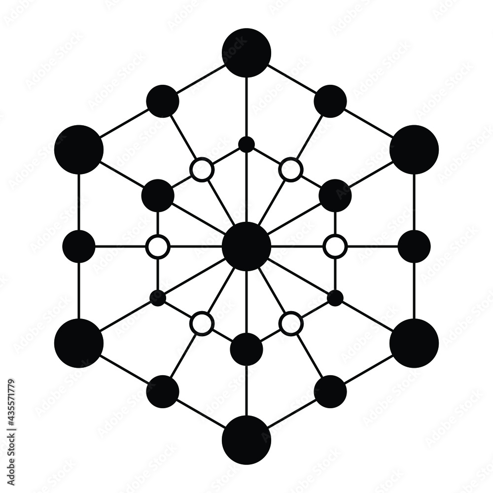 molecule icon for scientists, the network and connection of people in ...