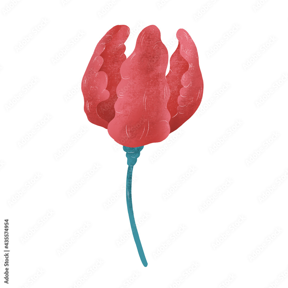 Bright floral raster illustration. Raster flower can be used for card ...